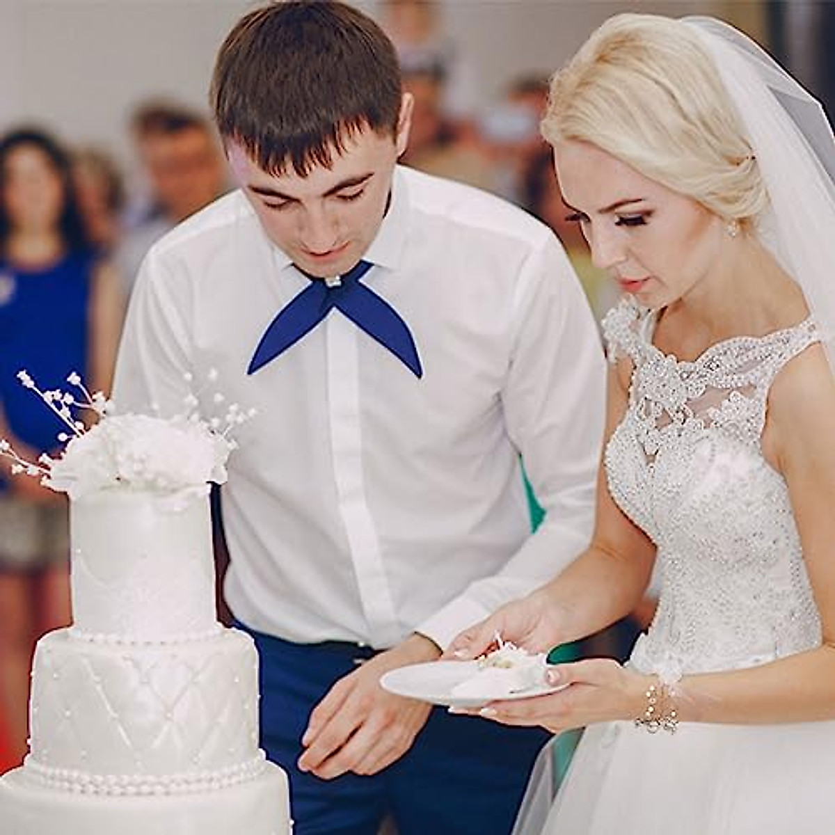 WEBEEDY 4 Pcs Wrist Corsage Wedding Bridal Bridesmaid Hand Flower Wristlet Bracelet for Wedding Decorations Prom