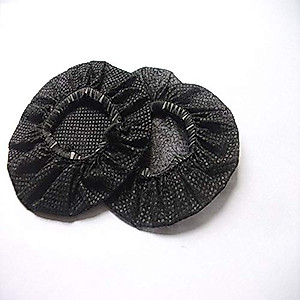 200pcs Stretchable Headphone Cushion Covers , Disposable Sanitary Headphone Covers Replacement Black (11cm)