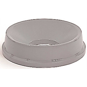 Rubbermaid Commercial Products Round Funnel-Top Trash Can Lid for Untouchable Containers, Gray, 16.2 in. -RCP354800GY