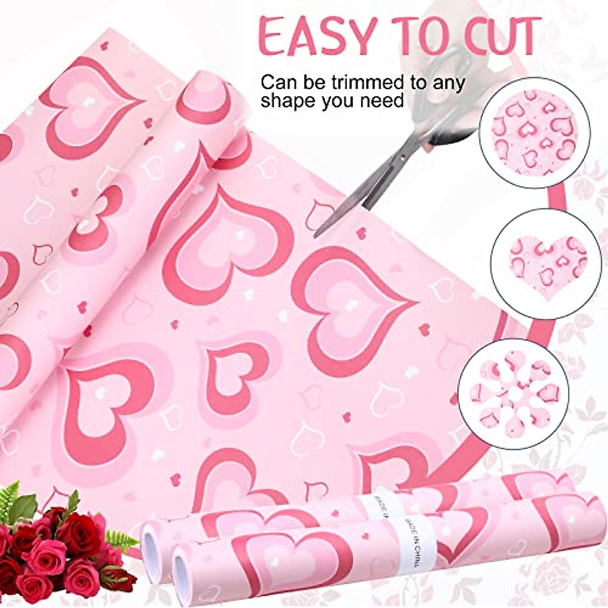 12 Sheets Valentine's Day Heart Drawer Liners for Dresser Scented Drawer Liners Drawer Paper Liner Non-Adhesive Scented Liners for Drawers Fragrant 15.7 x 22.8 in for Shelf Closet Bedroom