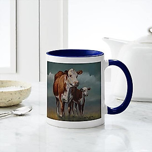 CafePress Hereford Cow And Calf In Pasture Mug Ceramic Coffee Mug, Tea Cup 11 oz