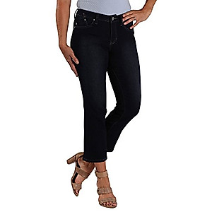 JAG Jeans Women's Lena Straight Ankle Pant, Dark Indigo, 10