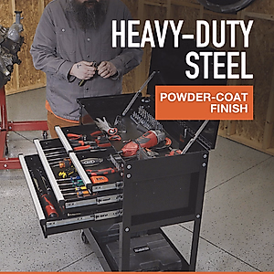 Ironton 30in. 4-Drawer Tool Cart - 33-7/8in.L x 17-5/8in.W x 39-1/8in.H, 500-Lb. Capacity