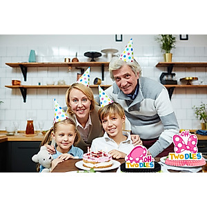 Cartoon Golden Pink Mouse Happy 2nd Birthday Honeycomb Centerpieces Oh Twodles Theme Decor for Boy Girl Princess High Chair 2nd Birthday Party Baby Shower Supplies Decorations Photo Booth Props Kit