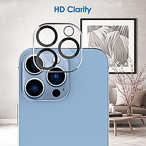 JETech Camera Lens Protector for iPhone 13 Pro Max 6.7-Inch and iPhone 13 Pro 6.1-Inch, 9H Tempered Glass, HD Clear, Anti-Scratch, Case Friendly, Does Not Affect Night Shots, 3-Pack