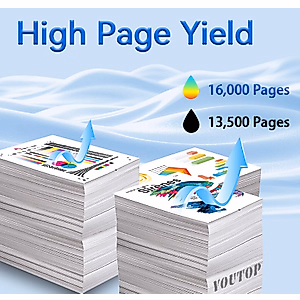 YOUTOP High Yield 651A Toner Cartridge Replacement for 651A CE340A CE341A CE342A CE343A Compatible for HP Enterprise 700 MFP M775z M775Z+ M775f M775dn Printer