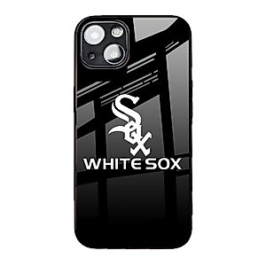 Officially Licensed for White Sox 6.1 Inch Tempered Glass Phone Case Compatible with iPhone 13.