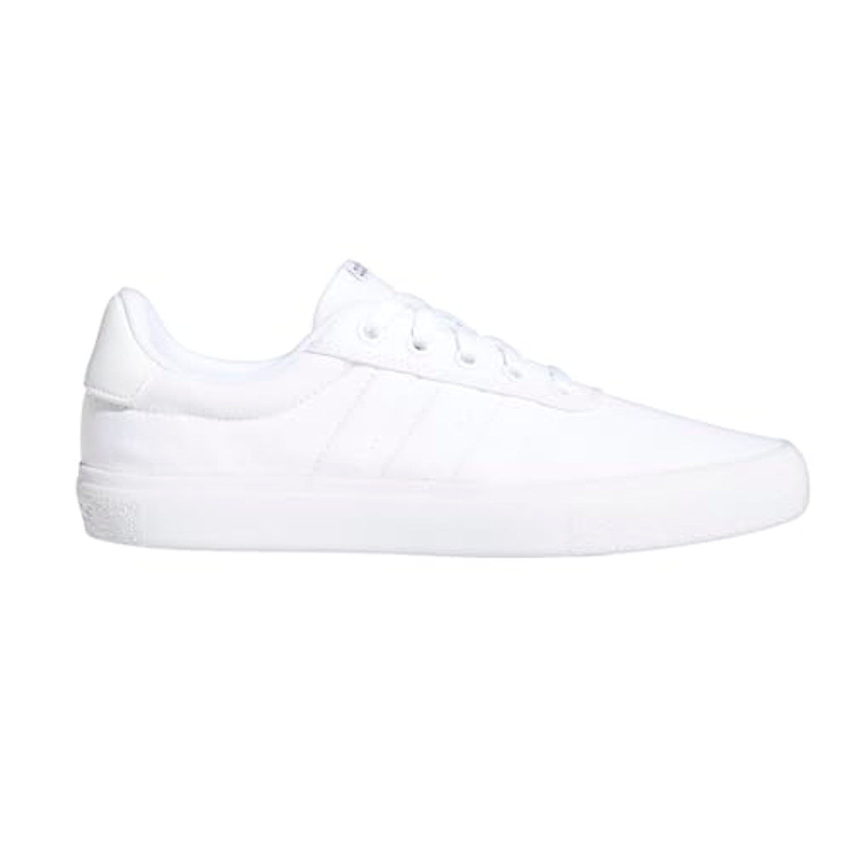 adidas Women's Vulc Raid3r Skate Shoe, White/White/Silver Metallic, 6.5