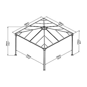 Palram - Canopia Palermo 3600 12' x 12' Gazebo