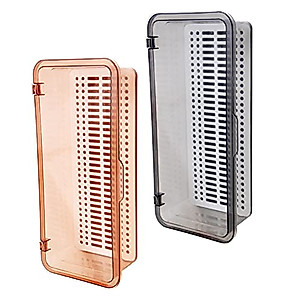 Cabilock Flatware Tray Plastic Utensil Drying Rack with Lid Chopsticks Spoon Fork Knife Drainer Basket Flatware Storage Drainer for Kitchen Countertop 2pcs