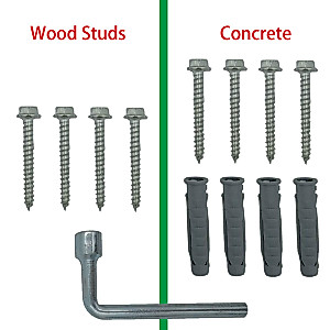 Heavy Duty Bolts, Concrete Anchors TV Wall Mount Screws Kit for Mounting A TV Into Wood Or Concrete