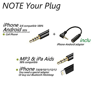 EDIMAEG A780 Spy Earpiece with 35 inch Wire Neckloop No Amplifier Work in Quiet Place