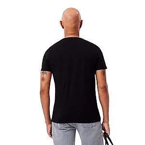 Lacoste Men's Short Sleeve V-Neck Pima Cotton Jersey T-Shirt, Black, Medium