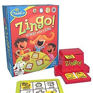 ThinkFun Zingo Bingo - Unique Pre-Reading Game for Kids | Boosts Language & Matching Skills | Fun for Classroom & Home | Amazon Exclusive with Extra Zingo Card