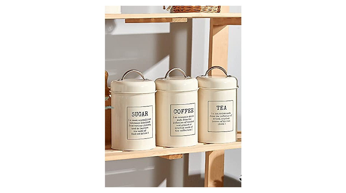 Stylish schonee Beige Kitchen Canisters for Food Storage