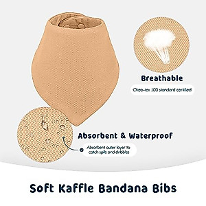 Tiny Twinkle Bandana Scarf Bibs 6 Pack - Waterproof and Absorbent Infant Drool and Teething Bandana Baby Bibs (Girl Set 6-Pack)