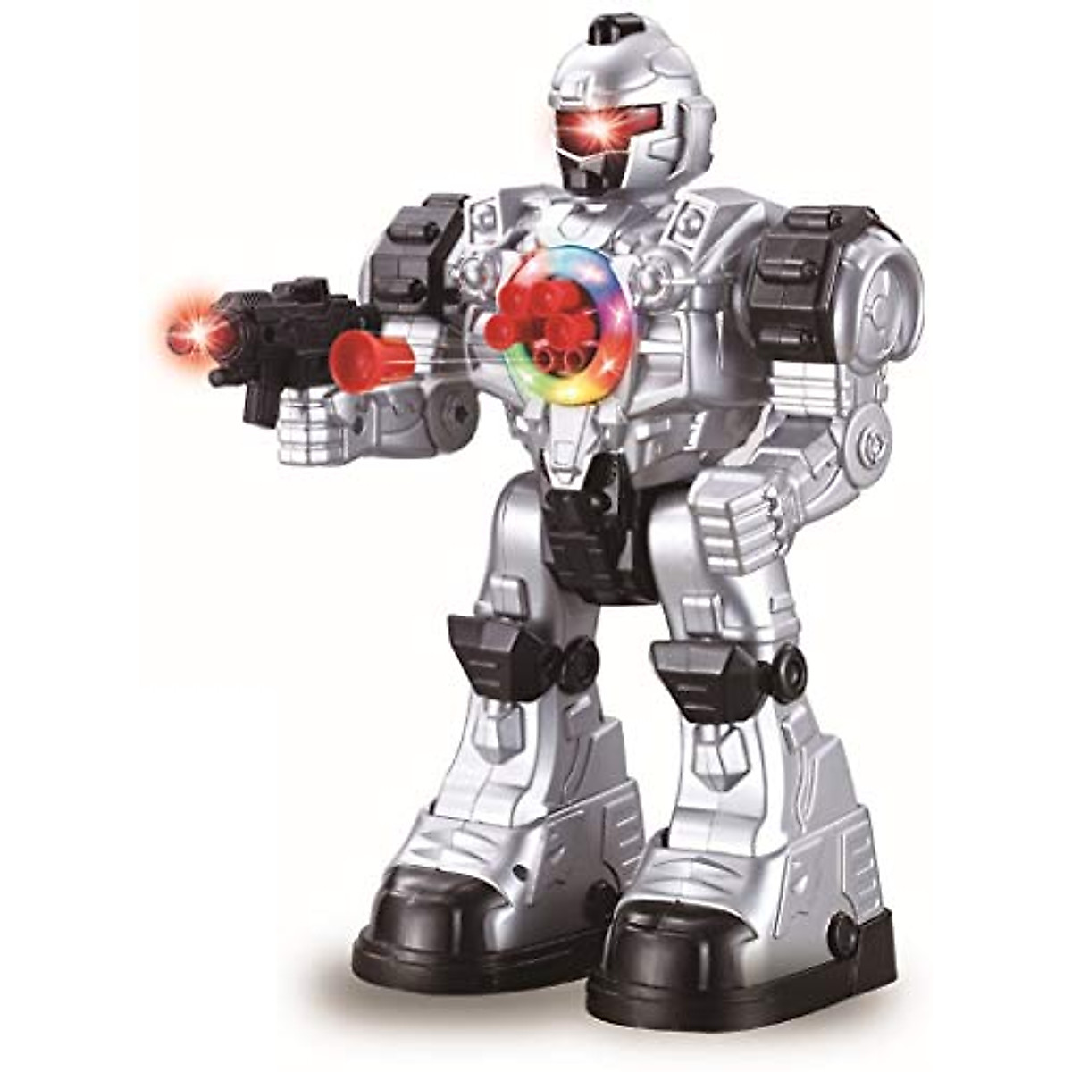 Play22 Remote Control Robot Toy - Robots for Kids Superb Fun Toy - Toy Robot Shoots Missiles Walks Talks & Dances with Flashing Lights 10 Functions - Best RC Robot Gift for Boys and Girls -Original