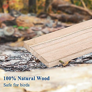 Mogoko Polished Natural Wood Bird Perches Pet Parrot Bird Cage Perches Square Wooden Stand Platform Budgie Toys Cages Accessories for Parakeets