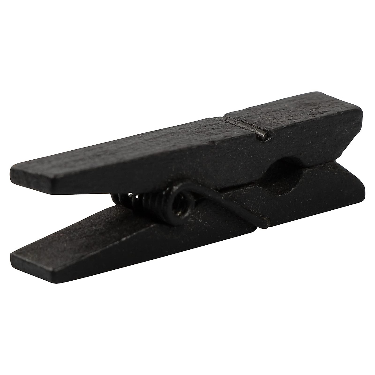 JAM PAPER Wood Clip Clothespins - Standard - 1 3/8 Inch - Black - 20 Clothes Pins/Pack