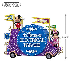 Hallmark Keepsake Christmas Ornament 2023, Disney Mickey Mouse Disney's Electrical Parade Musical With Light, Gifts for Disney Fans