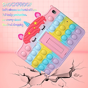 WESADN for iPad Mini 5 Case for iPad Mini 4 Case with Kickstand for Girls Women Silicone Fidget Bubble Case Cute Pop Protective Holder Tablet Cover for iPad Mini 5th 4th Generation 7.9 inch