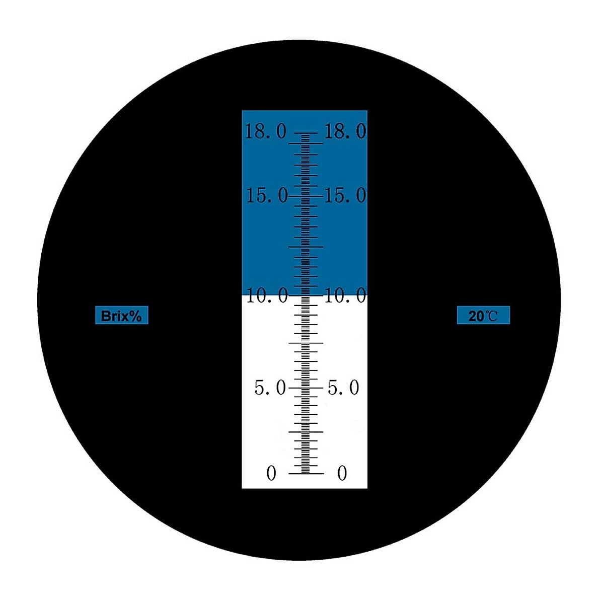 0 to 18% Brix Hand Held Rhino Refractometer with Automatic Temperature Compensation, with Low Sugar Fruits, Maple Sap, Vegetable Juice,Cutting Liquids Test