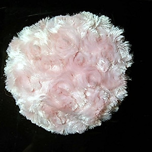 Silky Pink Rosebud Powder Puff for Dusting Powder 4 1/2 Inch Diameter