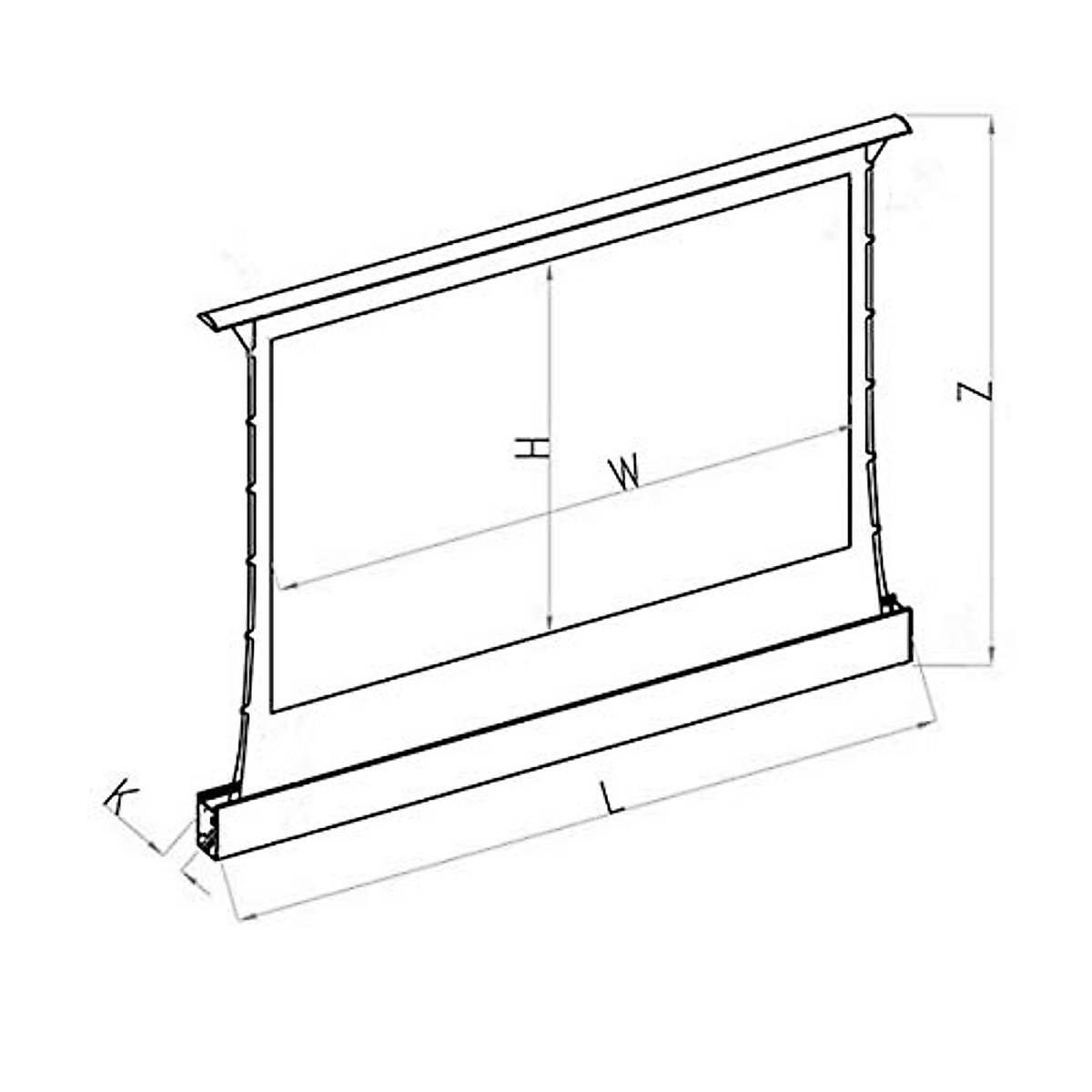 LIRUXUN 4K 16:9 Electric Motorized Floor Rising Projector Projection Screen Black Crystal ALR Screen for Long Throw Projector (Size : 106 inch)