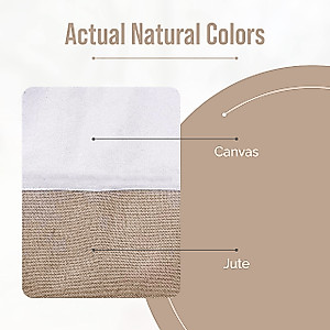 Large Jute Canvas Shoulder Beach Bag | Finely Woven Eco-friendly Canvas and Jute Tote | Cute Summer Pool Bag with an Elegant White Liner and Soft Drawstring | Offered by Hydrangea Island Trading Co