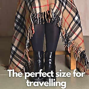 The Scotland Kilt Company Border Tweeds Knee Travel Rug Blanket Wool Tartan - Camel Thomson