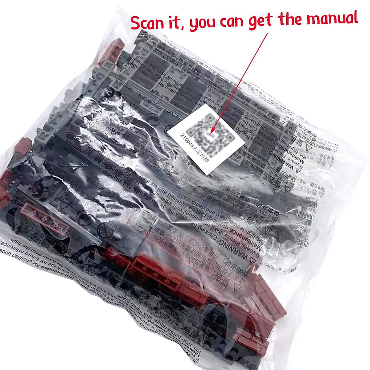 Classic Train Building Bridge City Passenger Express Train Tracks Toys Accessories Railroad Construction Building Block Compatible with Major Brand (Black Bridge)