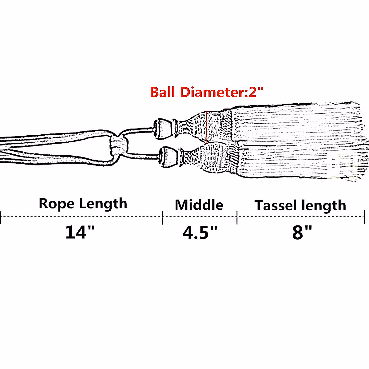 Selling Wonderful Curtain Holdbacks Curtains Tiebacks Home Decorative Braided Buckle Fastener Accessories Window Drapery Ball Tassels Tiebacks, Set of 2(Light Blue)