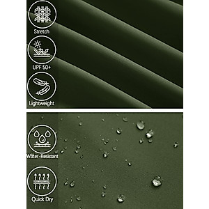 Men's Hiking Cargo Work Shorts Quick Dry Lightweight Fishing Athletic Running Workout Gym Shorts with 4 Pockets Army Green M