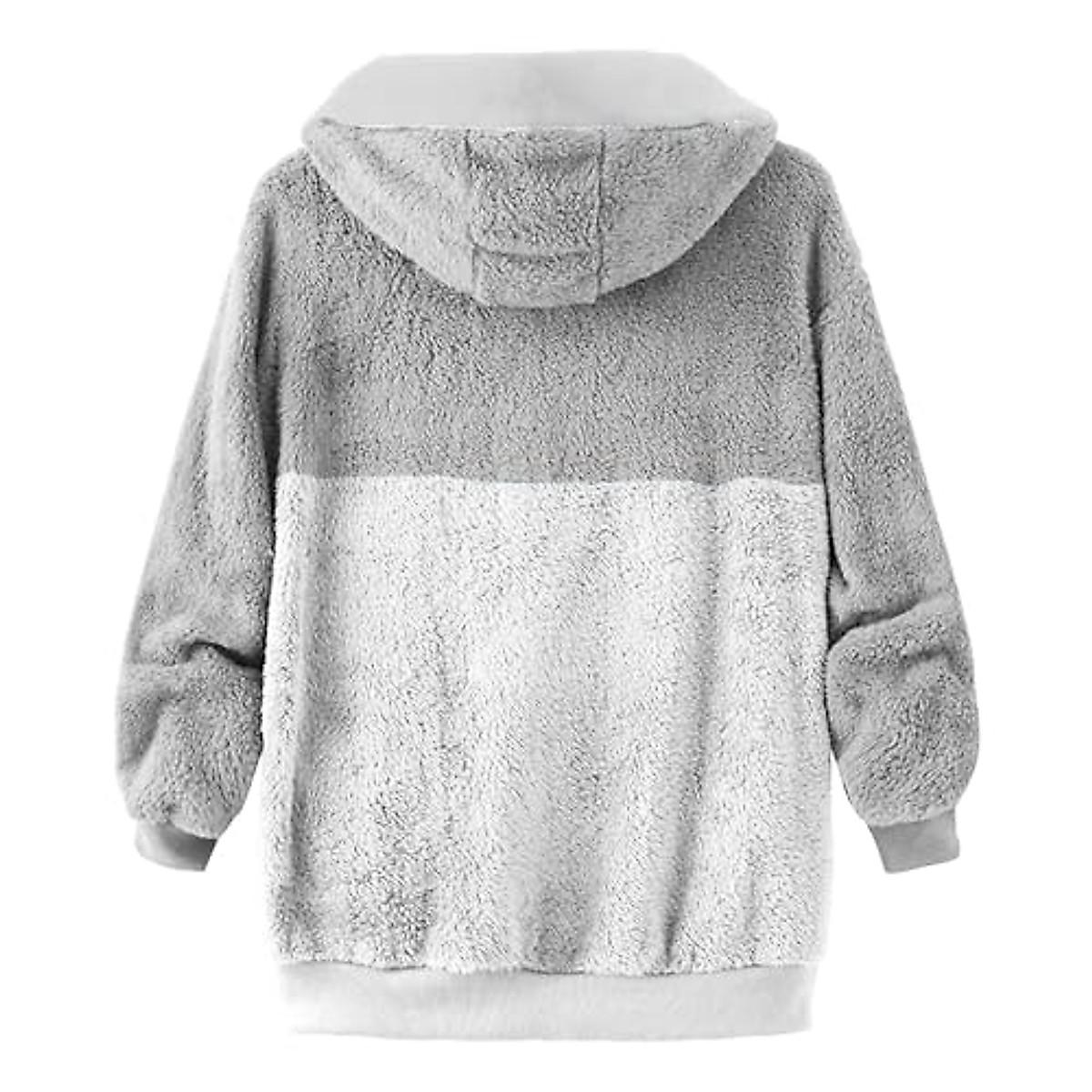 Puffer Coat, Women'S Jacket Loose Large Size Plush Multicolor Paneled Hooded Zip Jacket Womens Winter Coats Long Women Heated Jackets For Parka Black, 4X Plus Coats Jacket (XL, Light Gray)