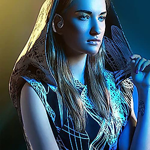 Nsxcdh Bone-Conduction Headphones, Wireless Bluetooth 5.2 Open-Ear Bluetooth Sport Headset Sweat Resistant Stereo Earbuds Wireless Earphone Built-in Mic for Sports, Running