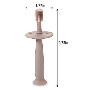 PandaEar Baby Finger Toothbrush Silicone Toothbrush Pink+Blue (3 Set)| Oral Care for Infants Ages 3 Months Plus