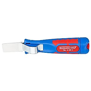 WEICON Cable Stripper No. 4-28 H/Cable Stripping Tool with Hooked Blade/Adjustable Cutting Depth/Range of 4-28 mm/100% Germany Made