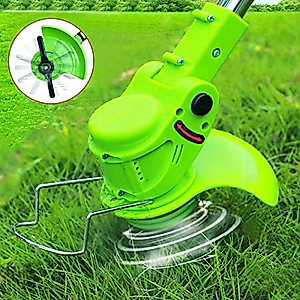 Cordless String Trimmer Weed Wacker 24V Brush Cutter Battery Powered 4.0Ah Foldable Weed Eater with Wheels for Lawn Garden Pruning & Trimming