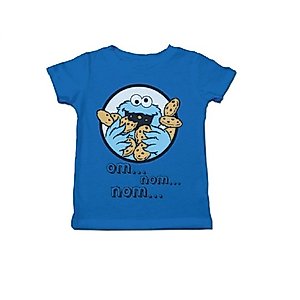 Cookie Monster Nom Nom Toddler Royal Blue T-Shirt