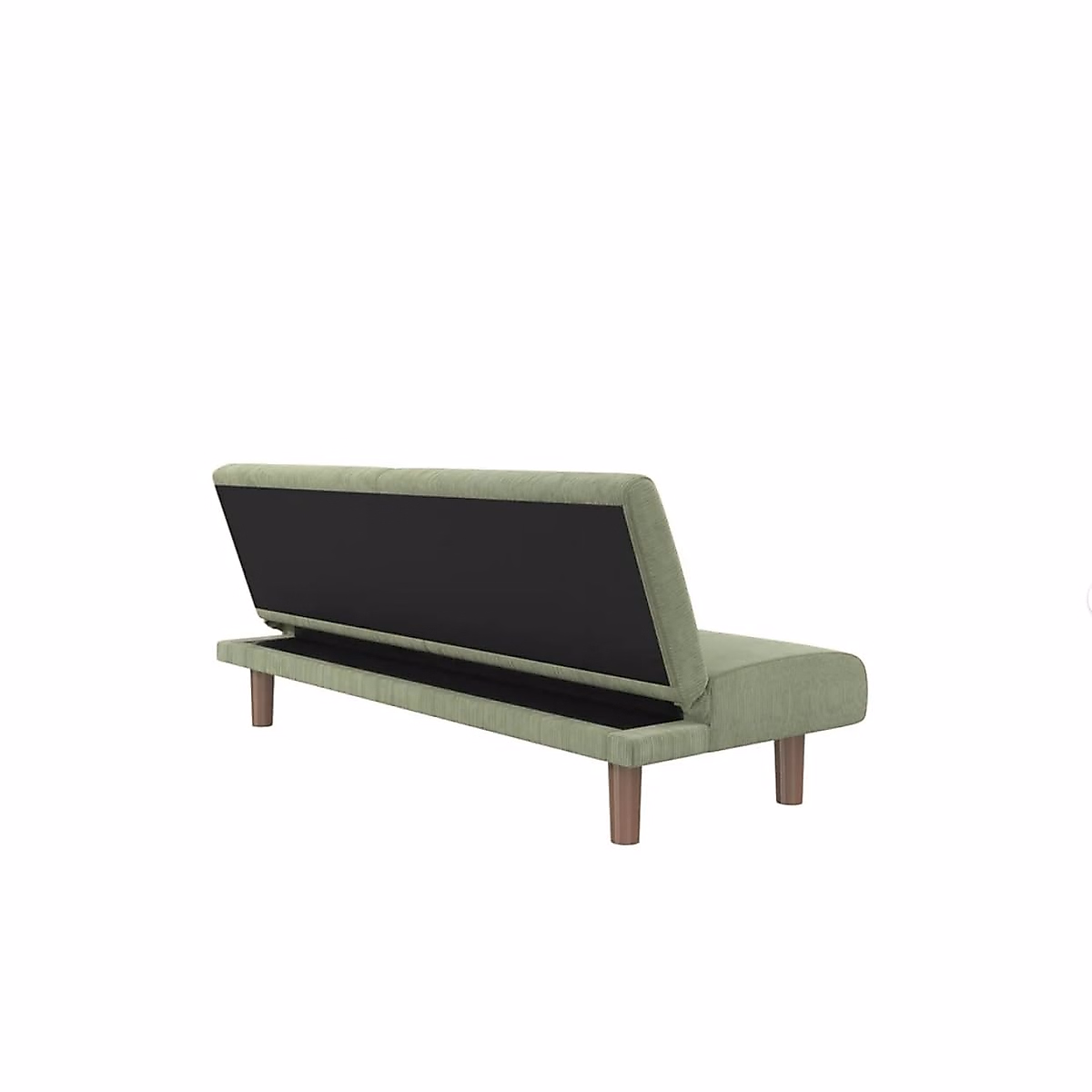 Huyaster 66.5" Armless Futon Sofa Bed，Corduroy (Sage Green)