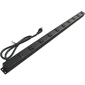 36in 9 Outlet Metal Power Strip, 30931