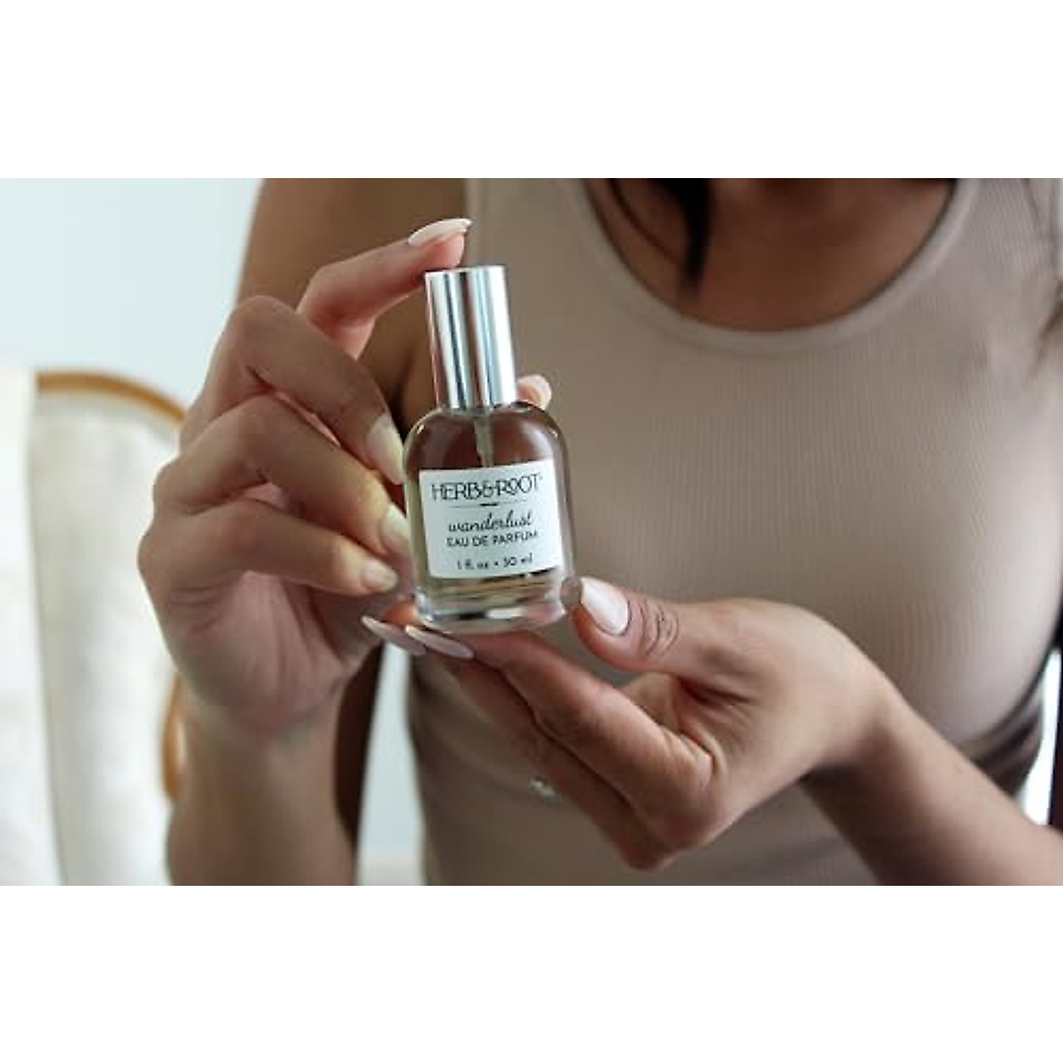 Herb & Root Patchouli Blend with Frangipani Eau de Parfum For Women or Men, Perfume Spray, Eau de Toilette, Cologne Spray, Earthy Scent, Wanderlust, 1 oz