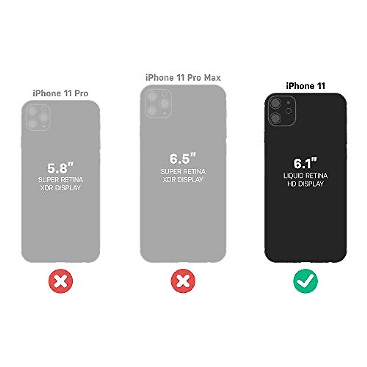 OtterBox iPhone 11 (Non-retail/Ships in Polybag) Symmetry Series Case - Non-retail/Ships in Polybag - BLACK, ultra-sleek, wireless charging compatible, raised edges protect camera & screen
