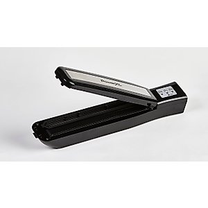 PowerXL Duo NutriSealer Food Vacuum Sealer Machine with Vacuum Seal Bags & Rolls, Double Airtight Sealing with Built-in Cutter, Small Snack Bag Capability, Safety Certified, Lab Tested, LED Indicator Lights, 11 inch (Black)