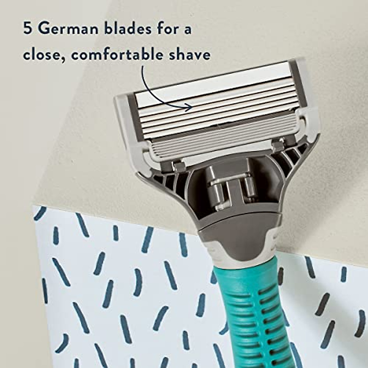 Harry's Razors for Men - Shaving Kit for Men includes a Mens Razor Handle, 3 Razor Blade Refills, Travel Blade Cover, and 4 Oz Shave Gel