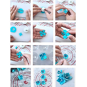 KALAIEN 3pcs Hydrangea Flower Fondant Cake Decorating Sugarcraft Cake Plunger Cutters Mould