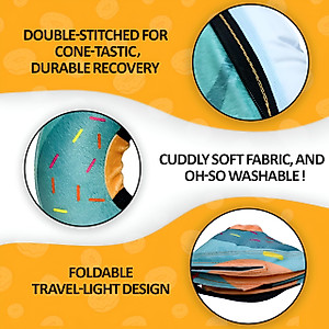 Kremboss Donut Soft Dog Cone Collar - Maintains Clear Vision, Comfortable Inflatable Cone for Dogs to Stop Licking, Machine Washable Dog Cone Alternative After Surgery, Dog Cones for Large Dogs