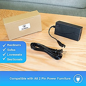 Pro Motion Power Furniture Power Supply with Universal Design for All Power Recliner, Sofa, Loveseat 29V 2A AC/DC Power Switching Transformer and Adapter + Power Wall Cord Included