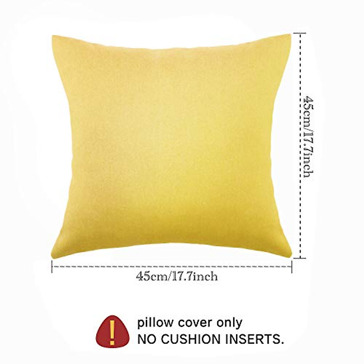 4 Pack Decorative Outdoor Waterproof Throw Pillow Covers, Square Patio Balcony Garden Waterproof Cushion Case, PU Coating Pillow Shell for Couch, Bed, Patio, Sofa, Tent,18 x 18 Inch (Multi Color)