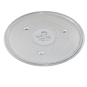 HQRP 10.5" / 27cm Glass Turntable Tray Compatible with GE General Electric, Hamilton Beach, Panasonic, Emerson, Haier, Chefmate, Avanti, Sunbeam, Oster Microwave Oven Cooking Plate 10-1/2-inch 270mm